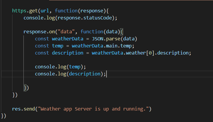 Weather API Node JS Sample API Project SmartCodeHelper